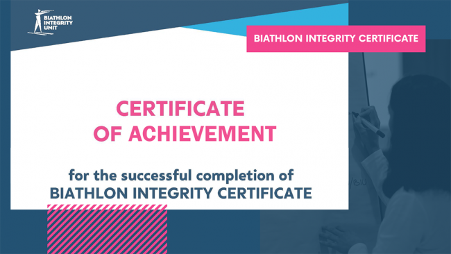Biathlon Integrity Certificate – Biathlon Integrity Unit